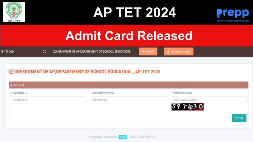 AP TET Hall Ticket 2024 Out at aptet.apcfss.in; Download Now