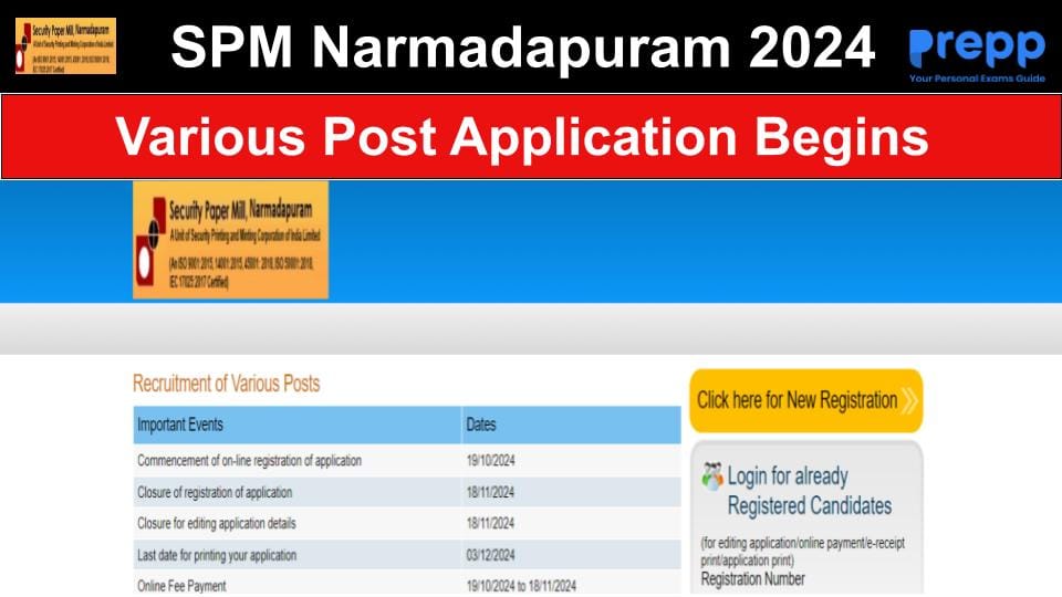 SPM Narmadapuram Recruitment 2024 ; Application Begins