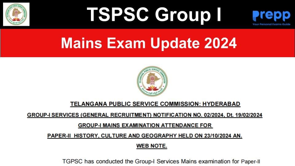 TSPSC Group-I Mains Examination 2024 Important Update
