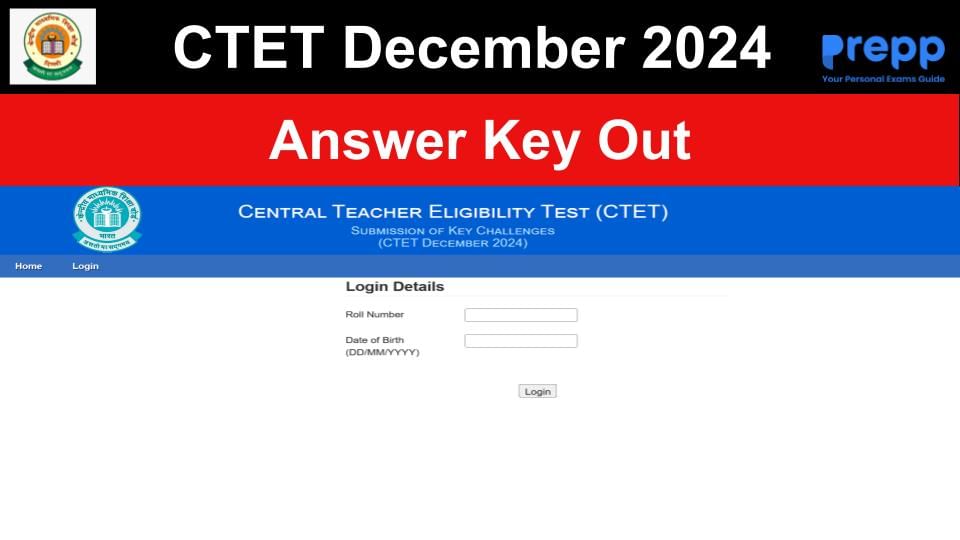 CTET Answer Key 2024 Out; Paper 1 & Paper 2 Response Sheet