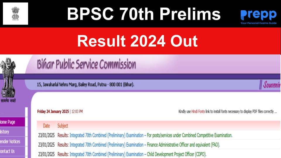 BPSC 70th Prelims Result 2024 Out at bpsc.bihar.gov.in: Download Result ...