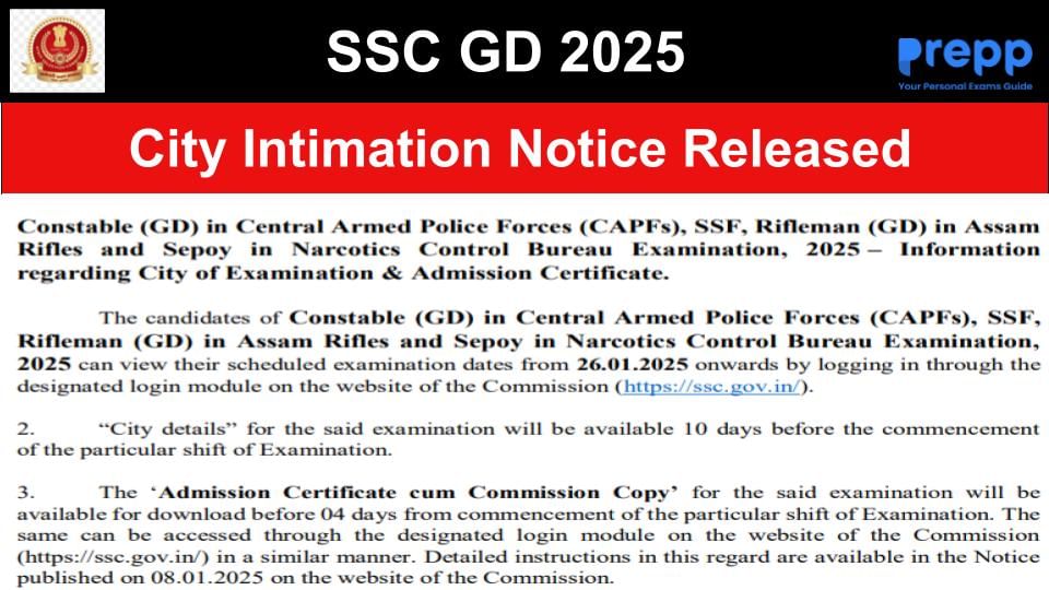 SSC GD Admit Card 2025 Out: Direct Link to Download Hall Ticket Here