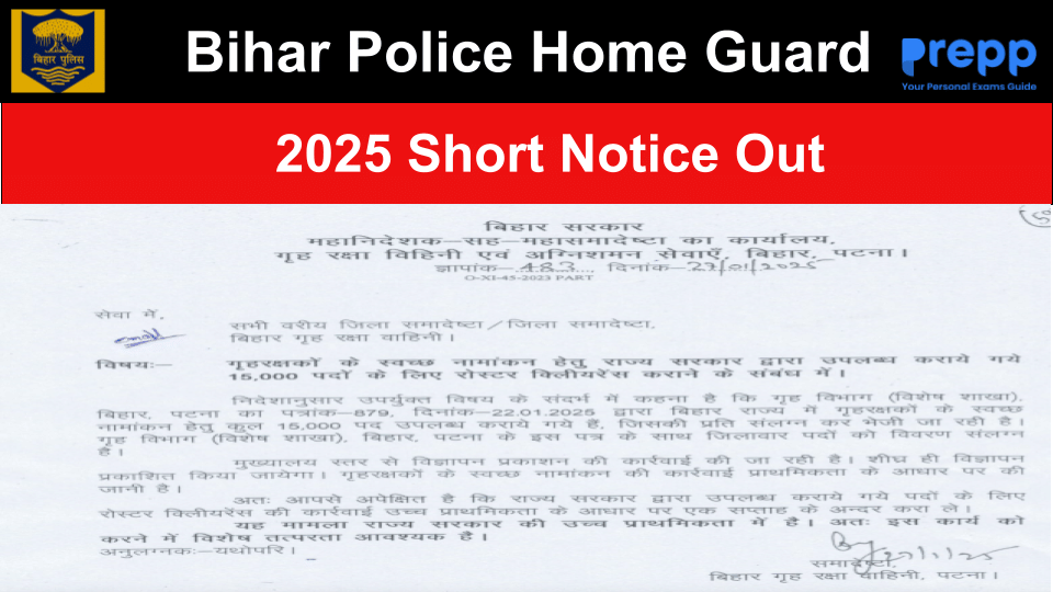 Bihar Police Home Guard Bharti 2025: Apply Now for 15,000 Vacancies