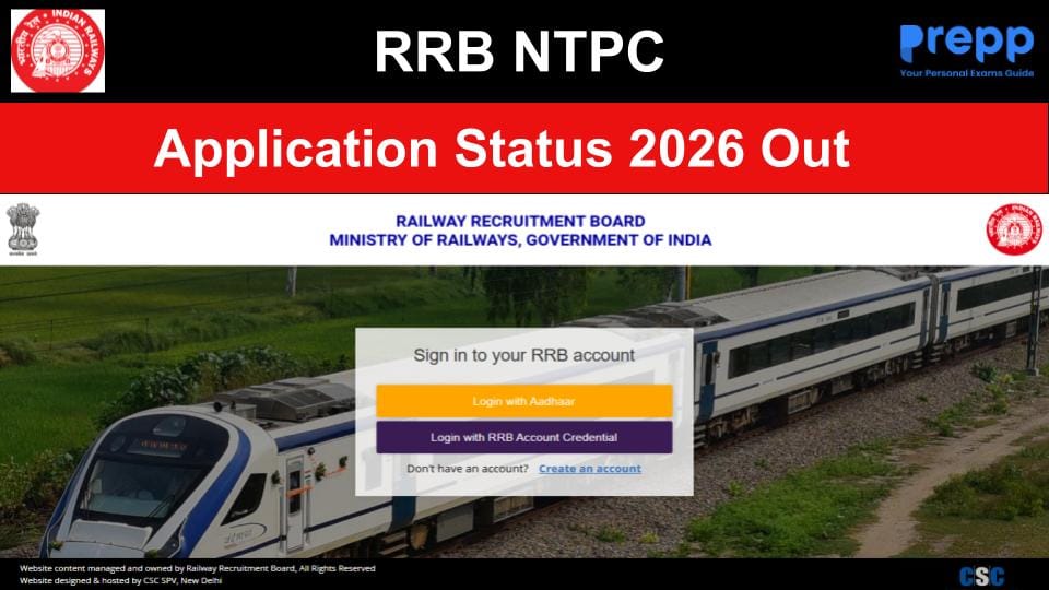 RRB NTPC Graduate Application Status 2026 Released at rrbapply.gov.in