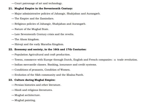 UPSC History Syllabus for Optional Paper-I and Paper-II