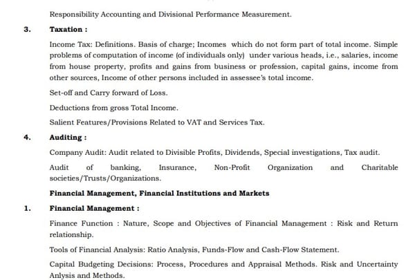 UPSC Commerce Optional Syllabus for Paper-I and Paper-II