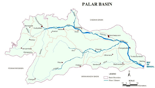 Palar - Smaller Rivers of India flowing towards East - Geography Notes