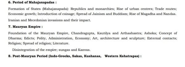 UPSC History Syllabus for Optional Paper-I and Paper-II