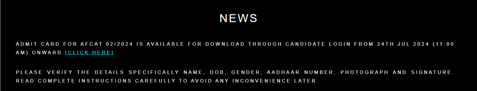 AFCAT 2 Admit Card 2024 Out at afcat.cdac.in; Download Hall Ticket