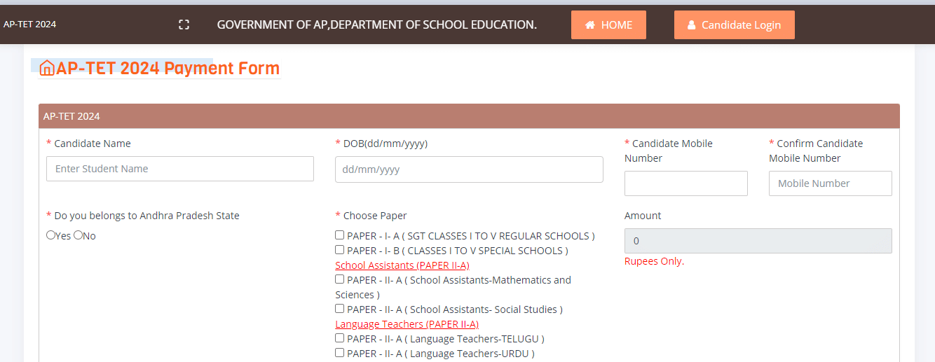 AP TET July 2024 Registration Open; Apply Online Here