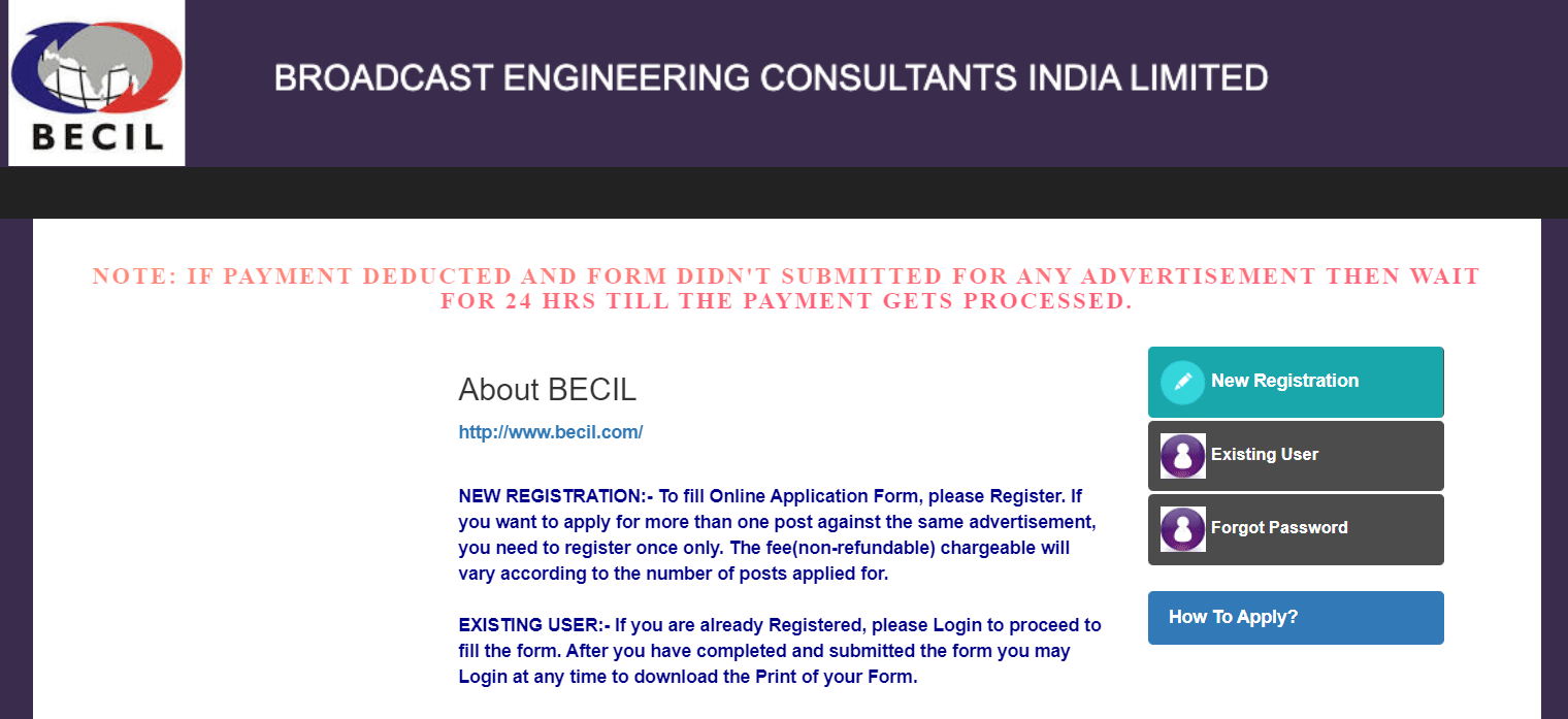 BECIL Vacancy 2024 Out for MTS, DEO, Radiographer; Apply Online at becil.com