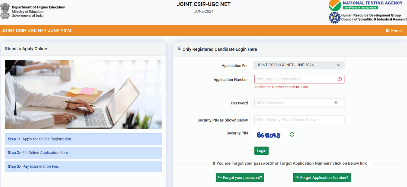 Csir Net Application Form 2024 Application Correction Window Opens