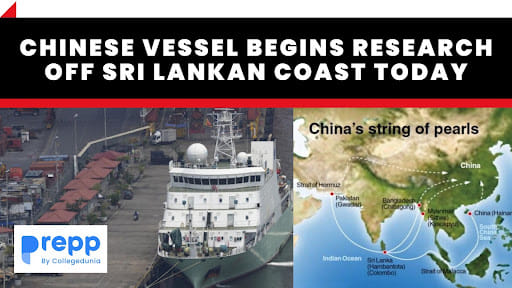 Chinese Vessel Begins Research Off Sri Lankan Coast Today
