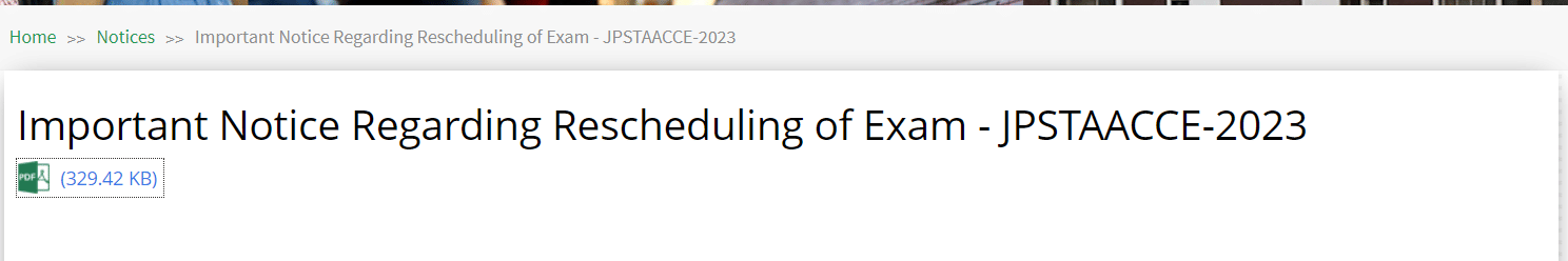 JSSC JPSTAACCE 2023 Exam Rescheduled; Admit Card Details
