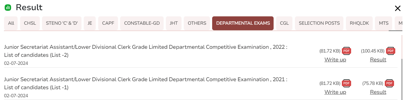 SSC Result 2021 & 2022 Released for Various Posts at ssc.gov.in; Direct ...