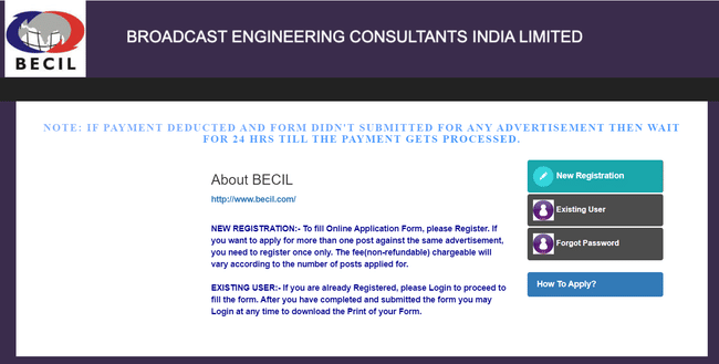 BECIL Registration 2024 For MO, Pharmacist & Other Posts at becil.com ...