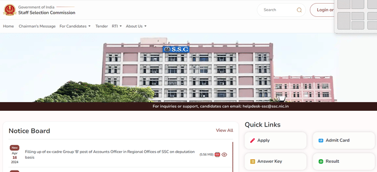 SSC Group B Accountant and AO Notification 2024 Out at ssc.gov.in ...