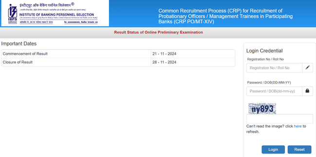 IBPS PO Prelims 2024 Result Out at ibps.in Direct Link Here