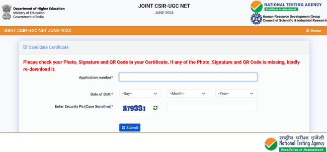 CSIR UGC NET June 2024 Certificate Released at csirnet.nta.ac.in ...