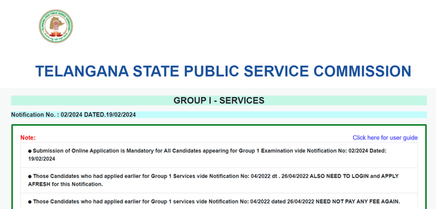 TSPSC Group 1 Registration 2024 Ends on March 16 at tspsc.gov.in