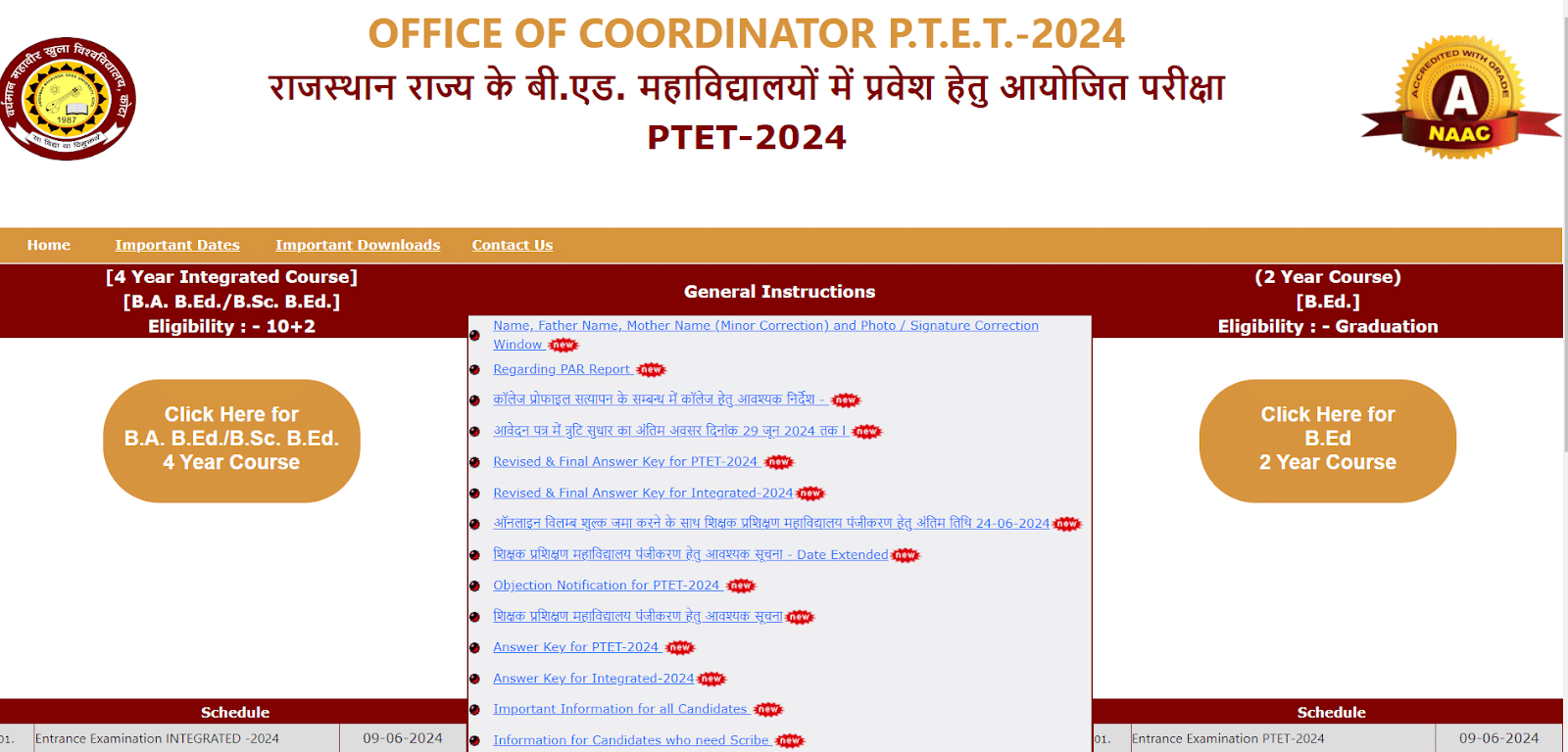 Rajasthan PTET Final Answer Key 2024 Released; Download PDF