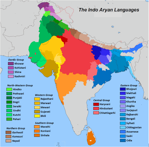 Indo-Aryan Group of Languages - Art and Culture Notes
