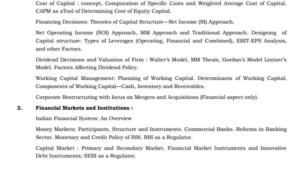 UPSC Commerce Optional Syllabus for Paper-I and Paper-II