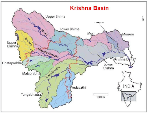 Krishna - River Systems in Peninsular India - Geography Notes