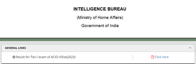 IB ACIO Result 2024 Out for Tier 1 at mha.gov.in; Download Selection List PDF