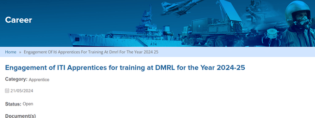 DRDO DMRL Apprentice Recruitment 2024: Apply at drdo.gov.in for 127 Vacancies