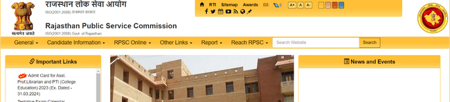 RPSC PTI Admit Card 2024 Out for Librarian, PTI, and Assistant ...