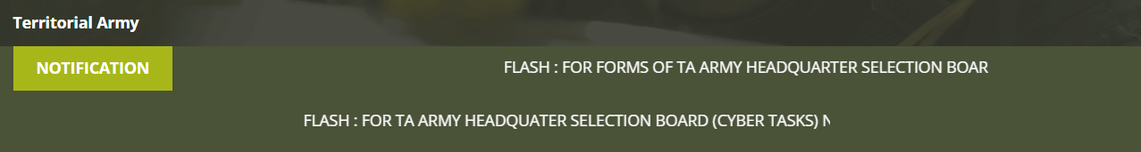 Territorial Army Notification 2024 Out; Apply Online at ...