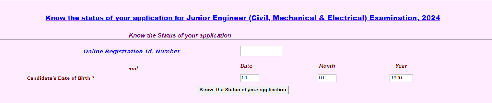 SSC JE 2024 Application Status Active for Various Regions; Check Region ...