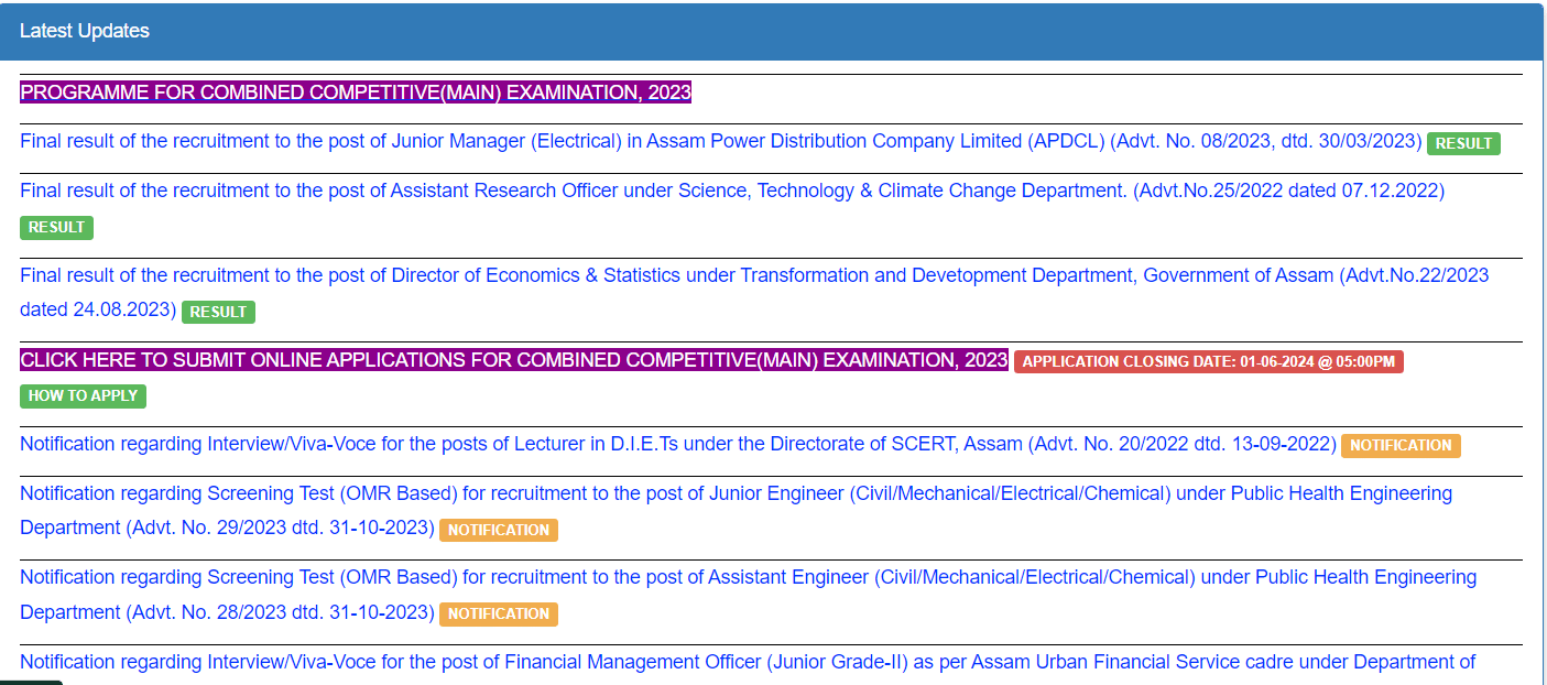 APSC CCE Mains 2024 Exam and Admit Card Dates Out at apsc.nic.in ...