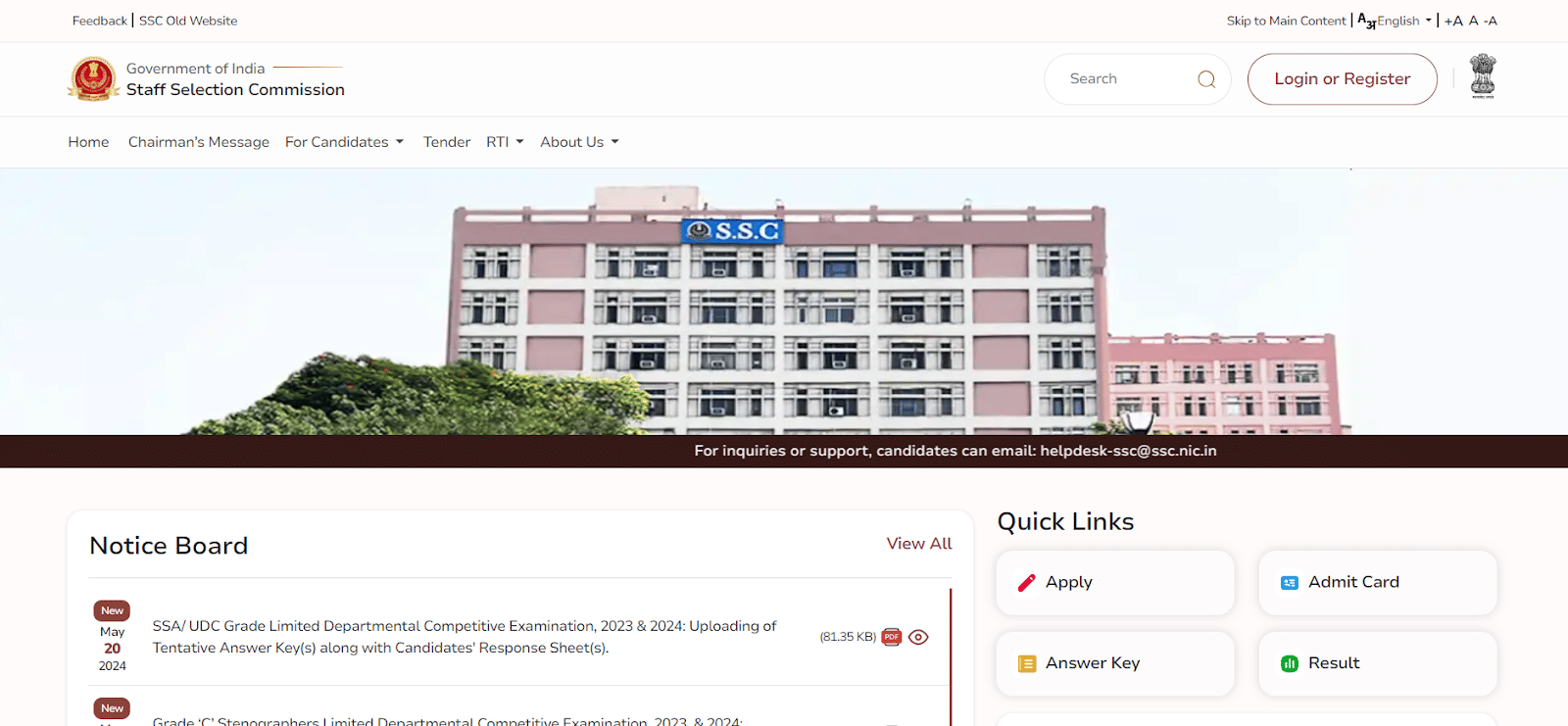 SSC SSA/UDC Answer Keys 2023-24 Out at ssc.gov.in; Objection Link Here