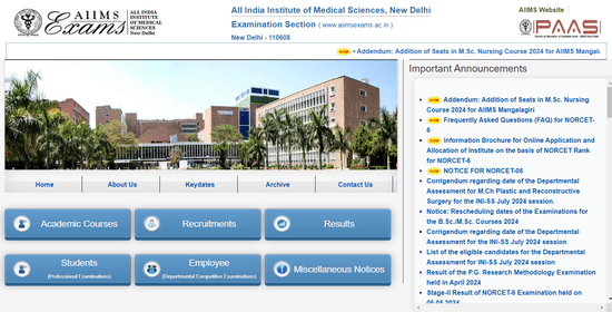 AIIMS NORCET 06 2024 Choice Filling Panel Live at aiimsexams.ac.in ...