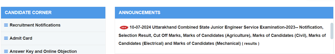 UKPSC JE Final Result 2023 Out; Check Junior Engineer Marks