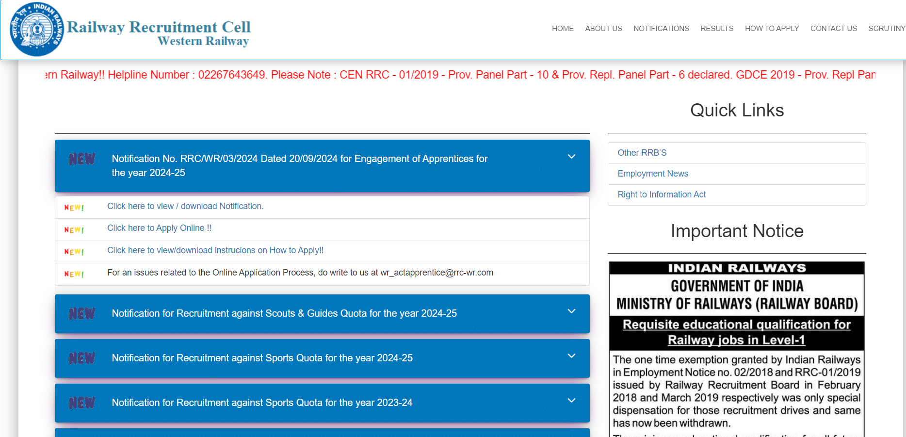 RRC WR Apprentice Notification 2024 Out for 5066 Posts; Apply Now