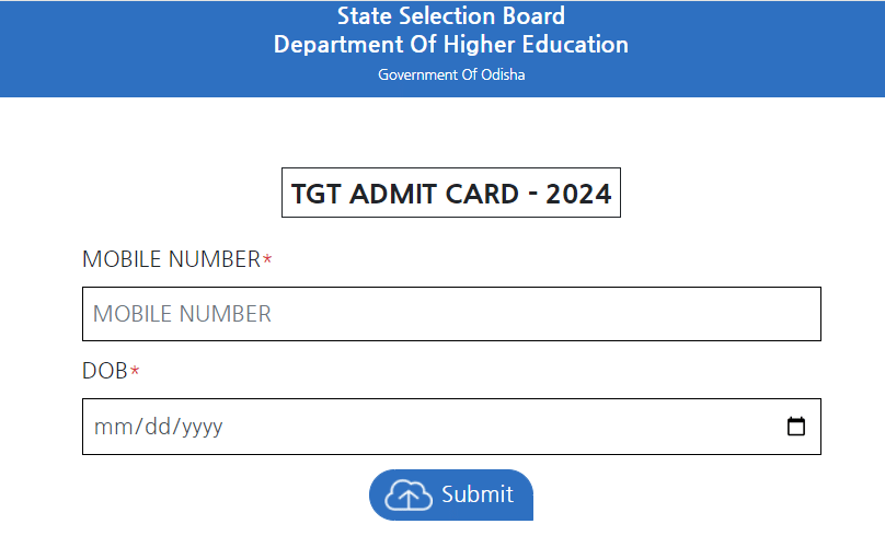 SSB Odisha TGT Admit Card 2024 Out; Check Direct link here