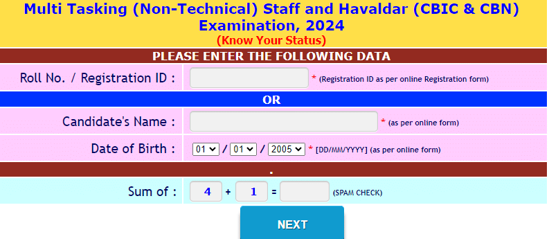 SSC MTS Admit Card 2024; Check Tier 1 Application Status